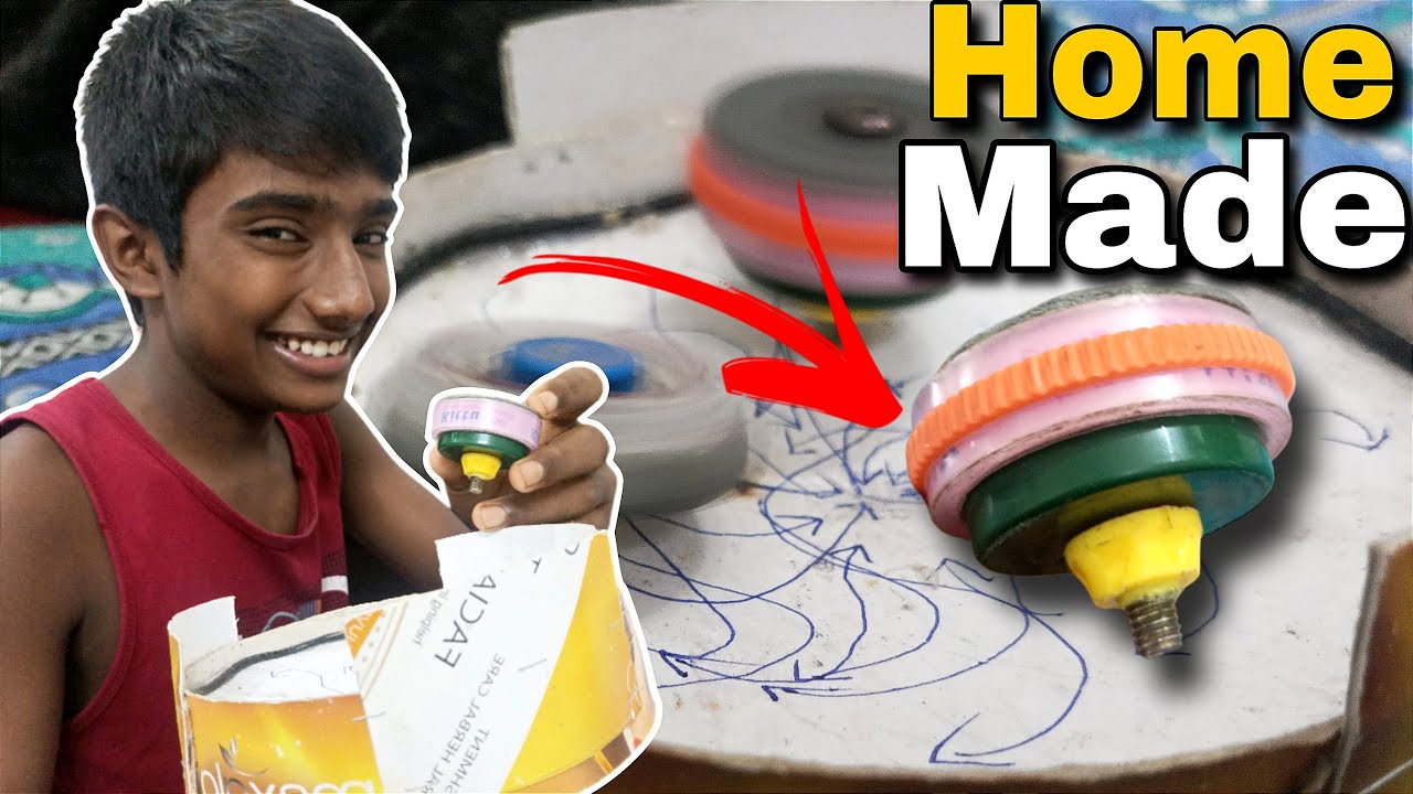 Make Home Made Beyblade By This Child ;) - YouTube