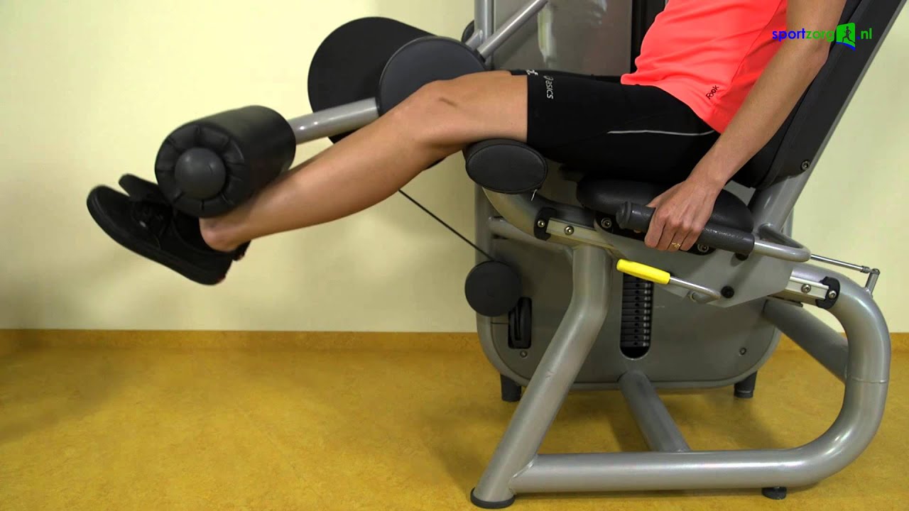 Oefening: isometrische leg extension oefening - YouTube