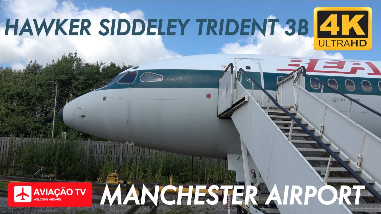 Hawker Siddeley Trident 3B • G-AWZK • Manchester Airport - YouTube