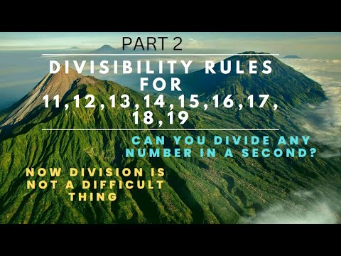 Divisibility Rule || Divisible for 11,12,13,14,15,16,17,18 and 19 ...