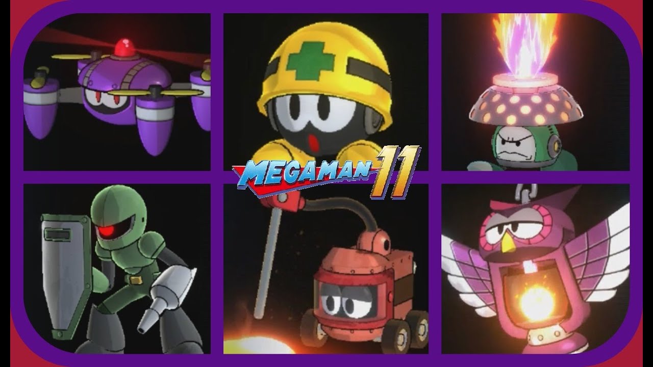Mega Man 11-All Enemy Gallery Data - YouTube