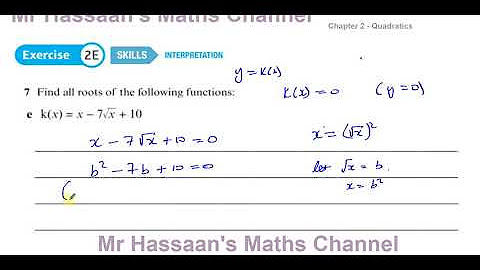 AS MATHS P1 IAL Text Book Questions (Chapter 2) Quadratics - YouTube