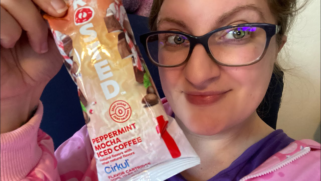 Cirkul Frosted Peppermint Mocha iced coffee sip review - YouTube