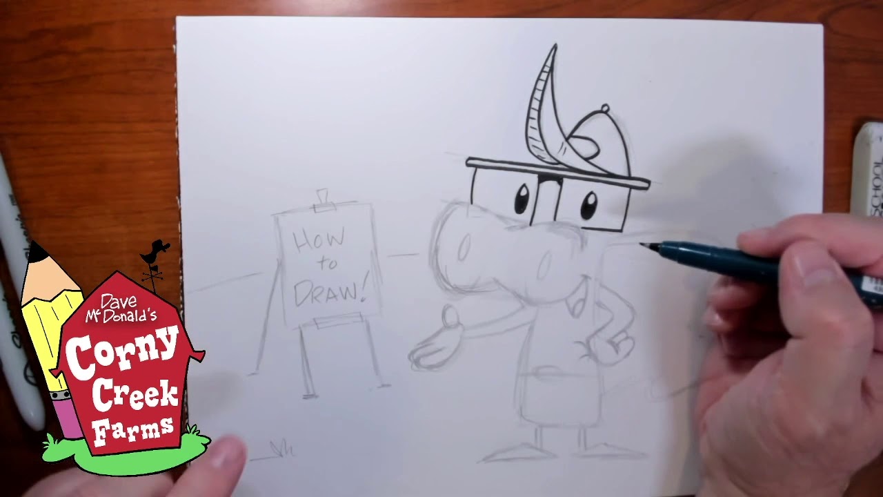 Dave McDonald's How to Draw Cartoons #79: The COWtoonist! - YouTube