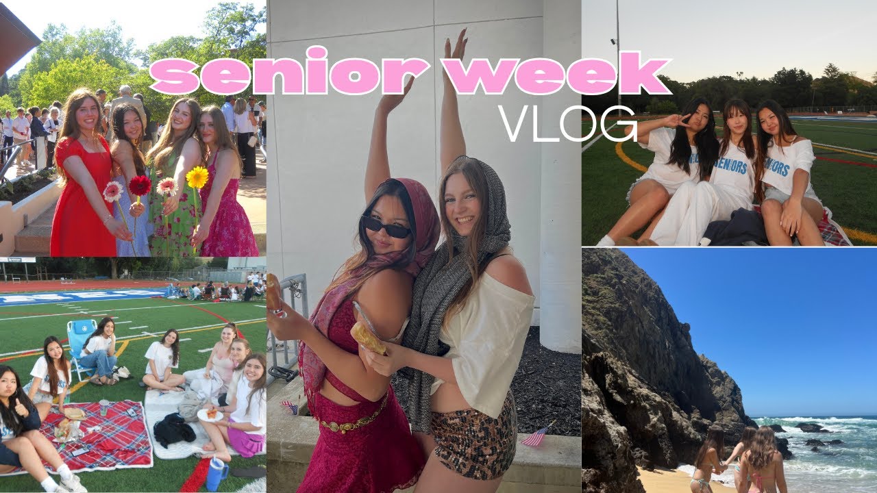 SENIOR WEEK VLOG | senior ditch day, car painting, senior sunset ...