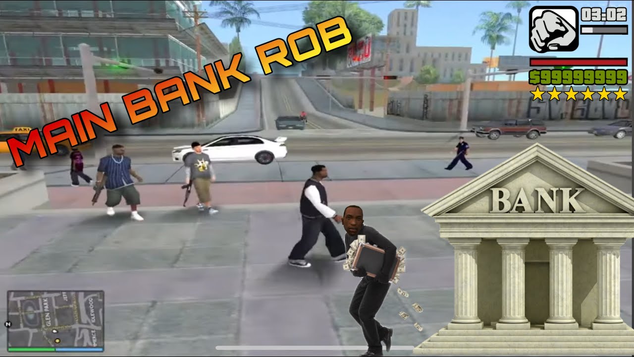 BANK ROB STORY | CJ AND TEAMS ROB | GTA SAN ANDREAS - YouTube