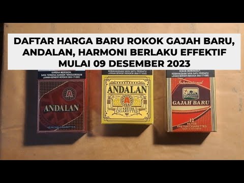 daftar harga terbaru rokok gajah baru, rokok andalan filter, rokok ...