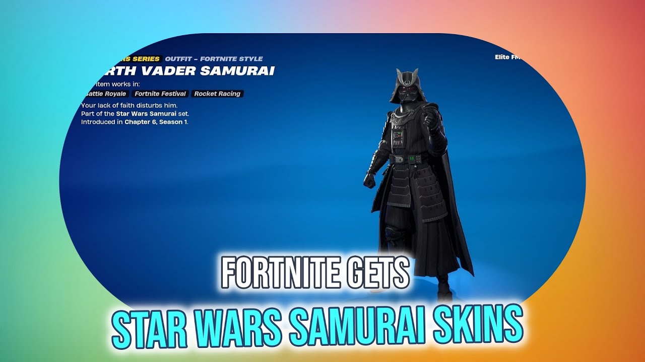 Fortnite x Star Wars Samurai Skins Released - v33.11 Update - YouTube