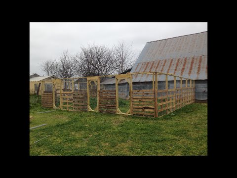 New Chicken Coops/Runs Made from Pallets - YouTube