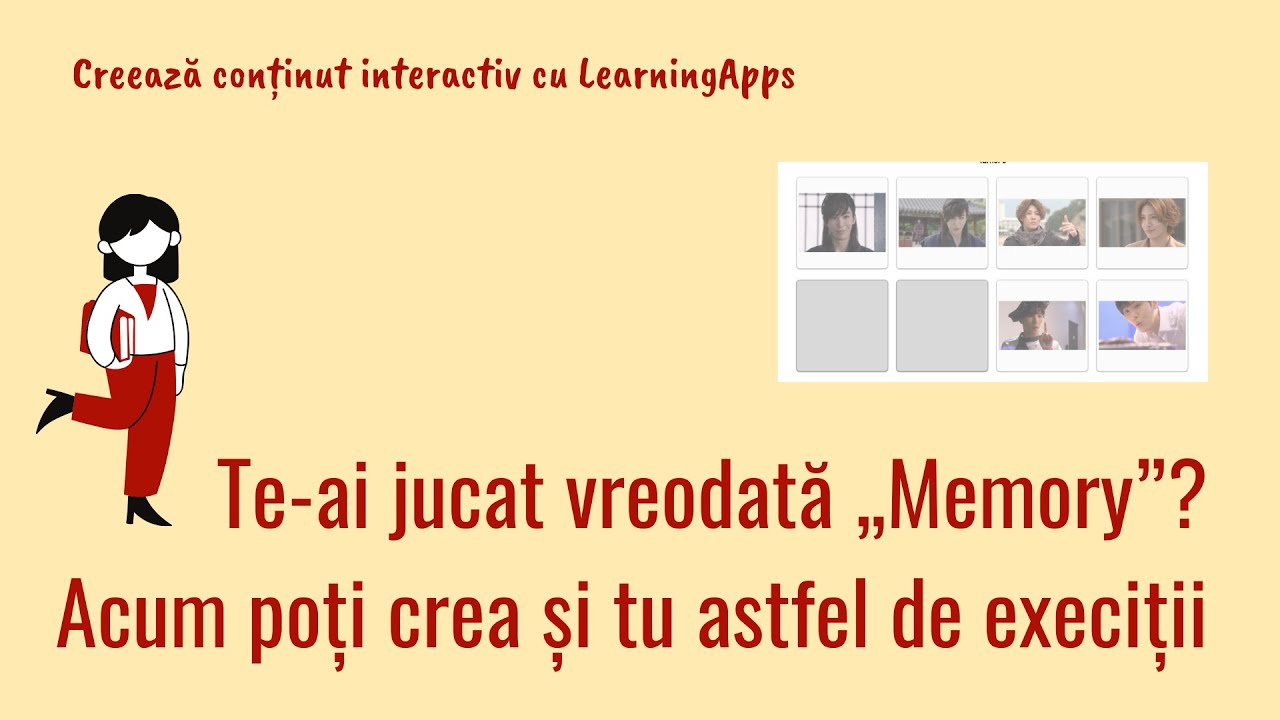 Crearea unui exercițiu de tip „memory” (joc perechi) cu LearningApps - YouTube