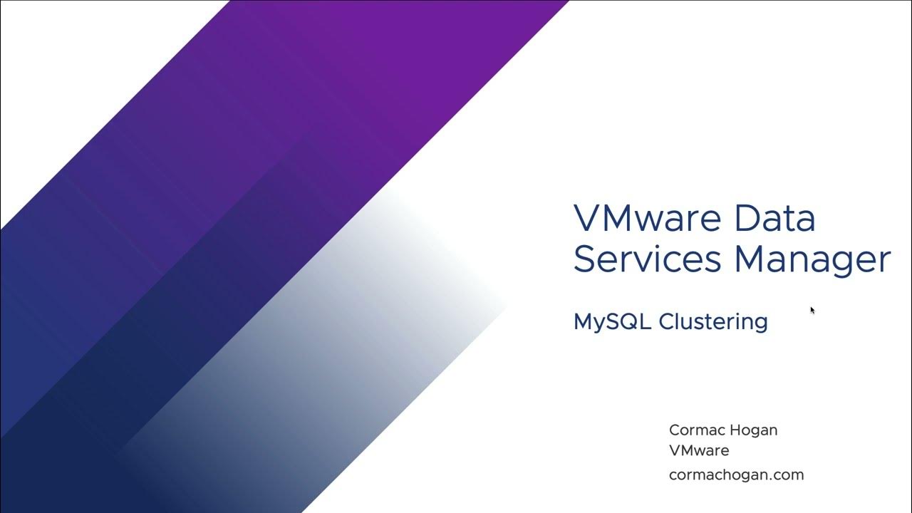 Creating a highly available / clustered MySQL database in VMware Data Services Manager v1.x ...