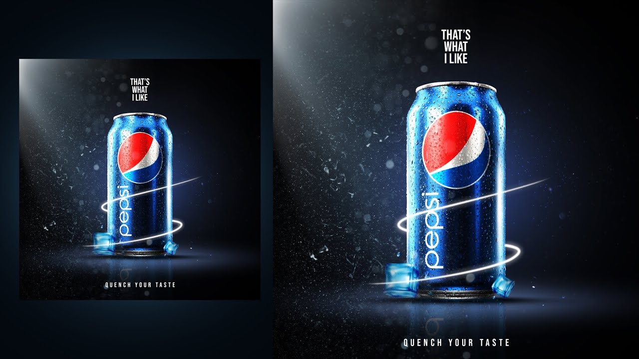 Product manipulation | Advertisement poster design | Pepsis can - YouTube