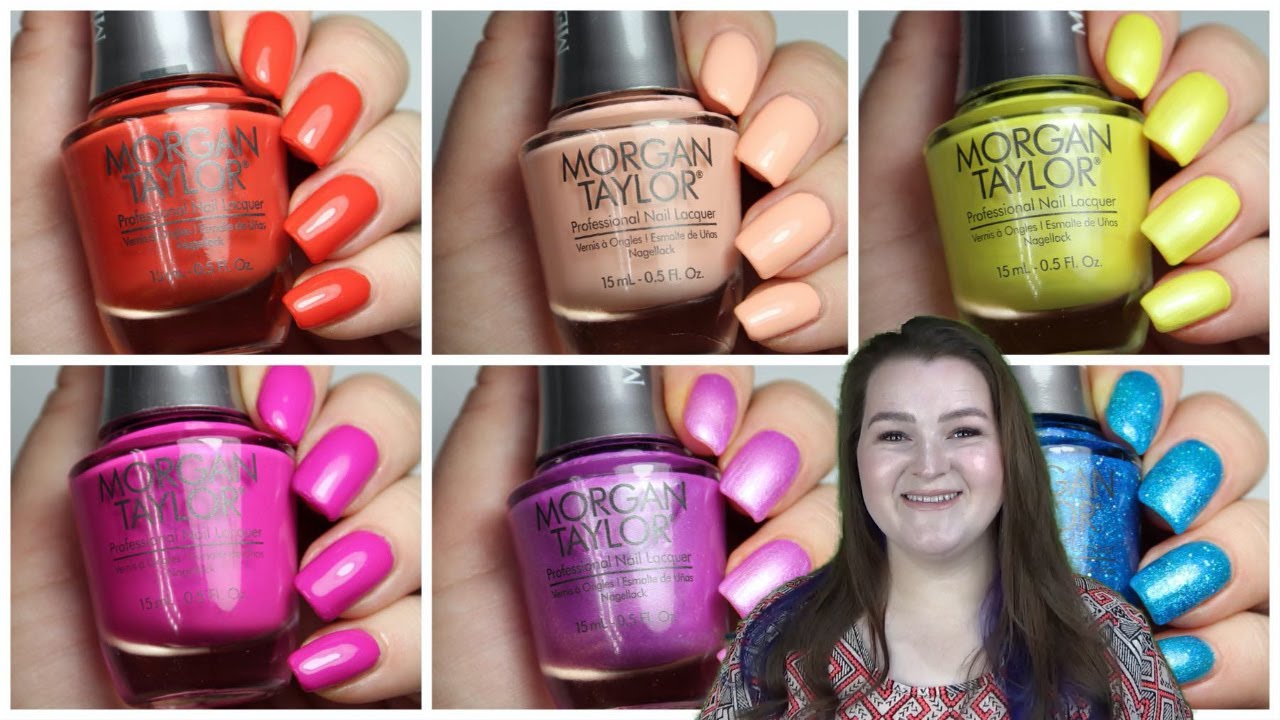 Morgan Taylor Splash of Color Collection | Live Swatch and Review - YouTube