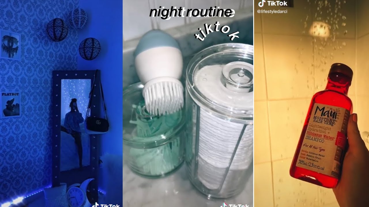 aesthetic night routine- tiktok compilation - YouTube