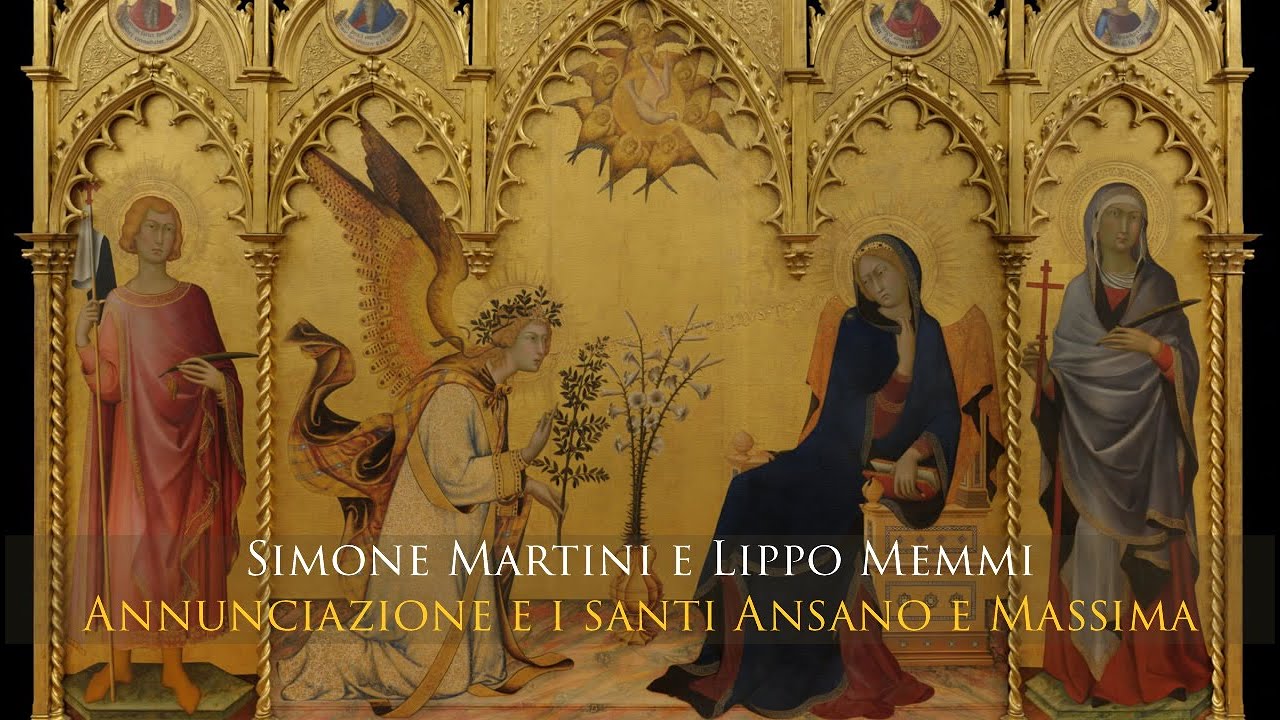 Simone Martini e Lippo Memmi - Annunciazione e i santi Ansano e Massima ...
