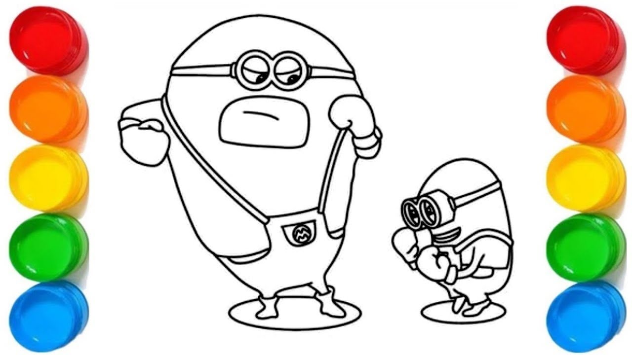 Mega Minion Dave Boxing | Despicable Me | How to Draw Minion from ...