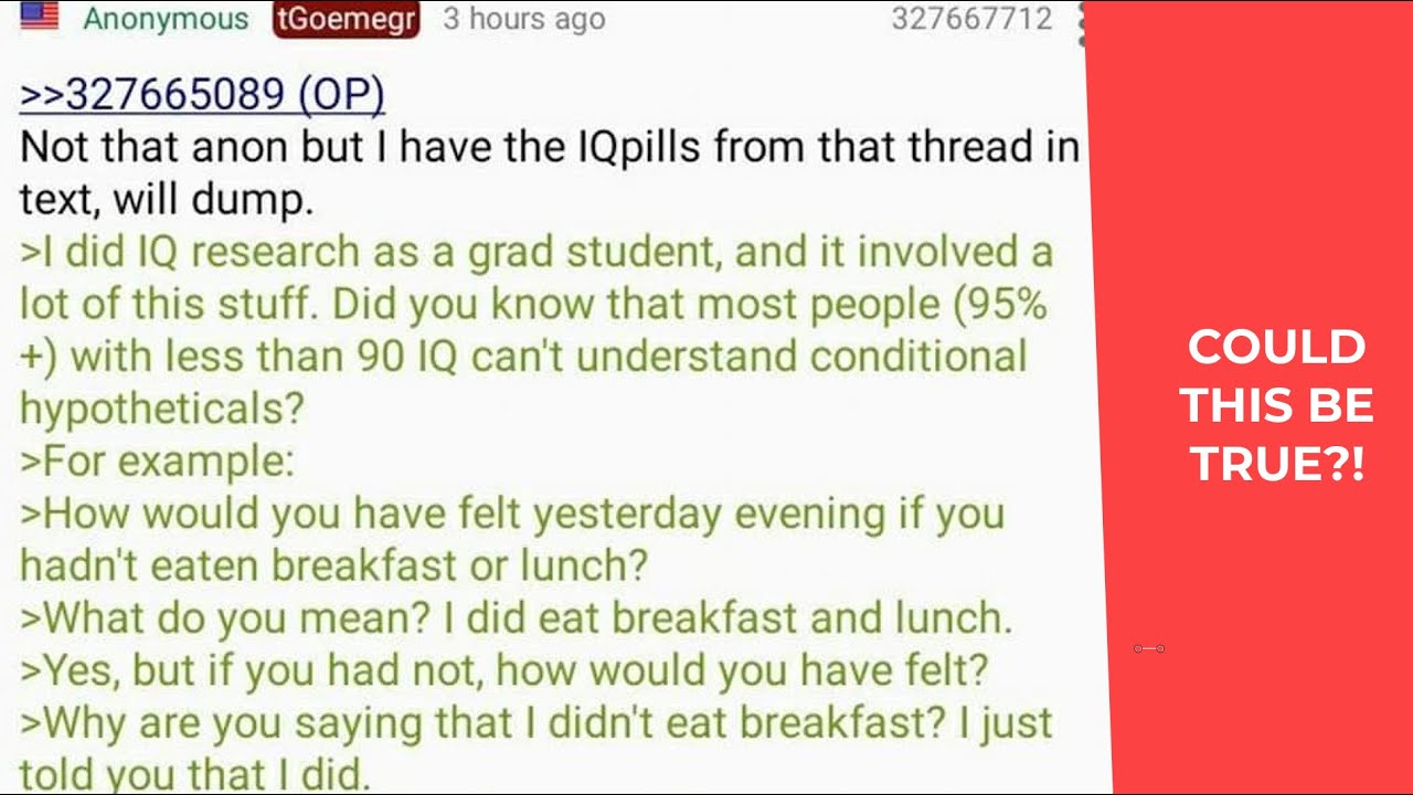 4 chan makes observation about people with low intelligence - YouTube