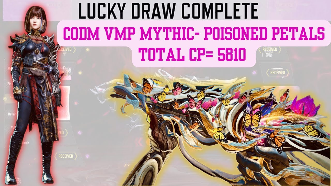 CODM new VMP Mythic is girlie girls gun- Poisoned petals, Toxic blooms ...