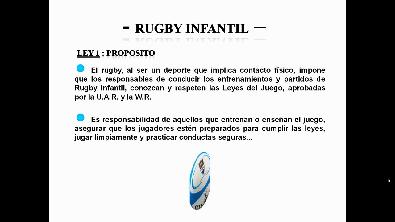 Aprendemos el Reglamento de Rugby Infantil: Leyes 1 y 2 - Año 2020 ...