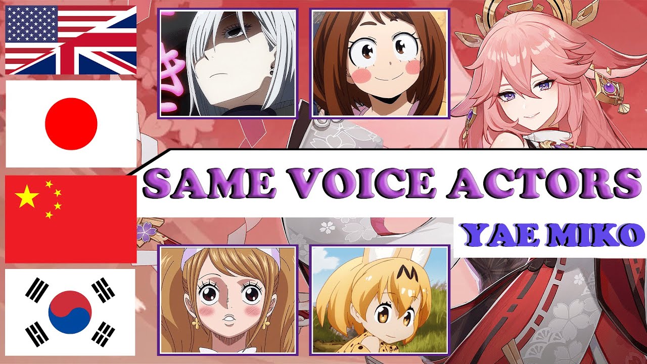 Genshin - Yae Miko ALL Language Voice Actors, Same Anime & Game ...