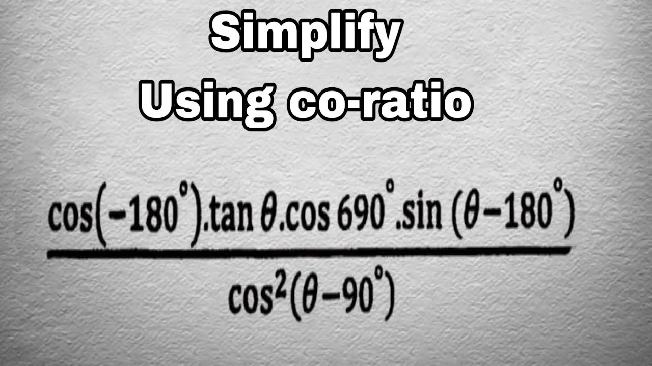Part 8 trigonometric co ratio rule problem solving |Mathematics - YouTube