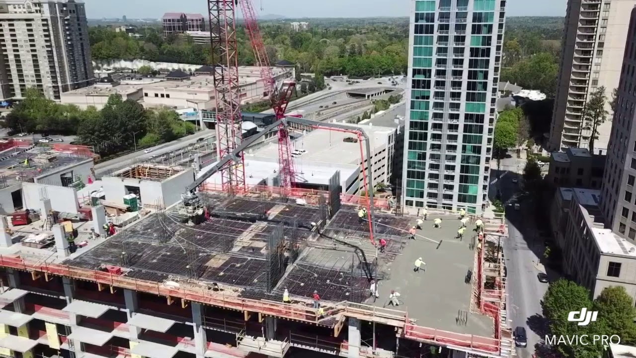 Cherokee Pumping's 41-meter Schwing placing boom - YouTube