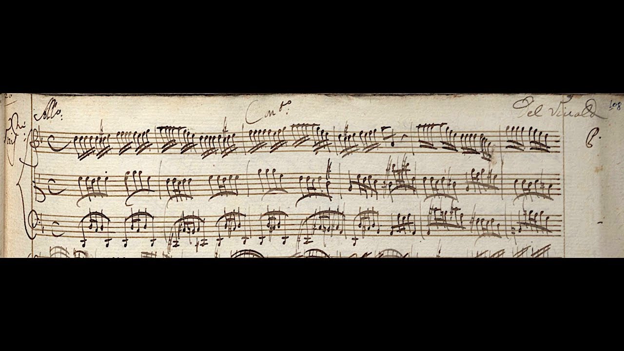 VIVALDI | Concerto RV 127 in D minor | Original manuscript - YouTube