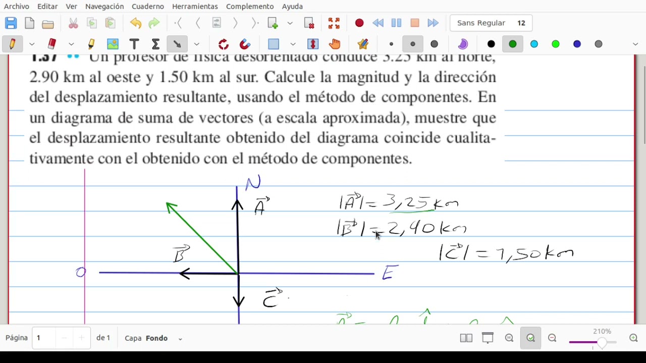 Suma De Vectores Por El Método De Componentes Y Por El Método Gráfico