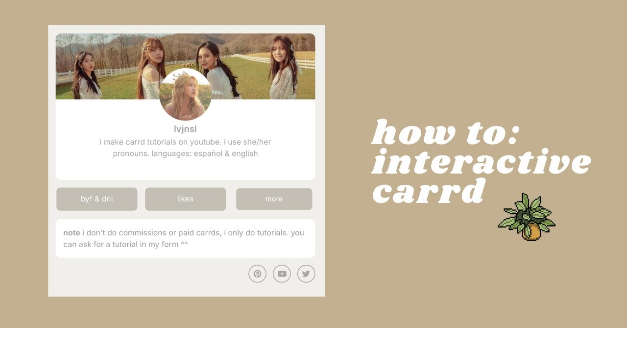 cute & easy; interactive carrd tutorial (non pro) - YouTube
