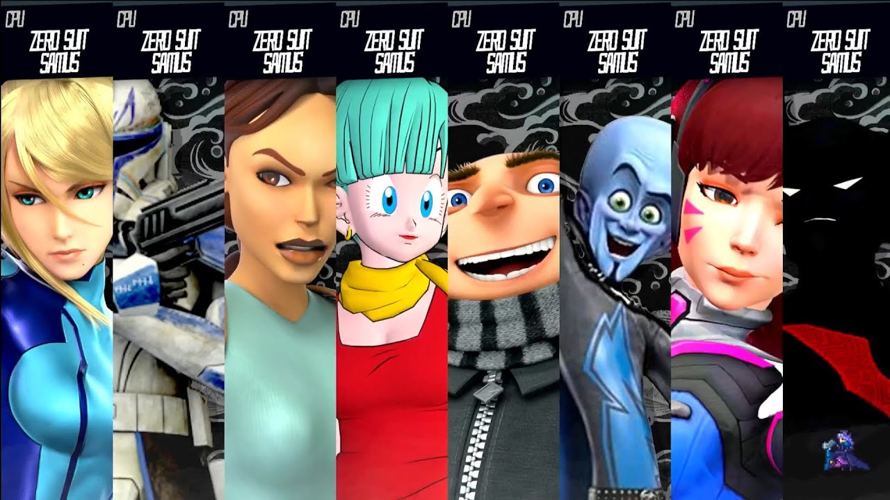 Zero Suit Samus Mod Battle - Super Smash Bros Mods - YouTube
