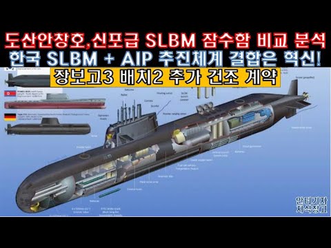 [#263] 도산안창호, 신포급 SLBM 잠수함 비교 분석. 한국 SLBM + AIP 추진체계 결합은 혁신!장보고3 배치2 추가 건조 계약 #장보고 배치3 핵추진 잠수함 ...