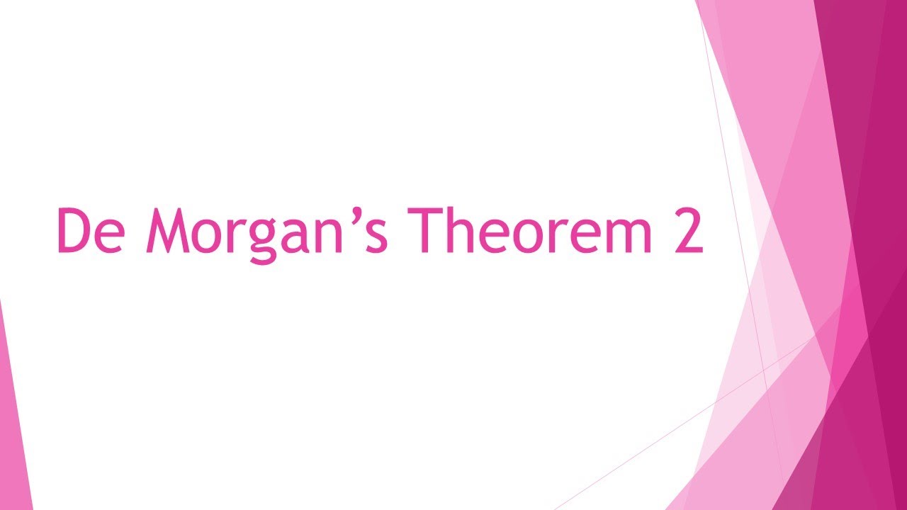 De Morgan theorem 2 verification through virtual lab - YouTube