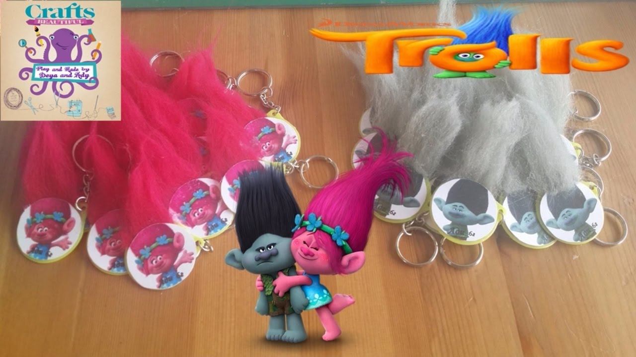 Tutorial How to Make Party Trolls key ring TROLLS MOVIE Poppy and ...