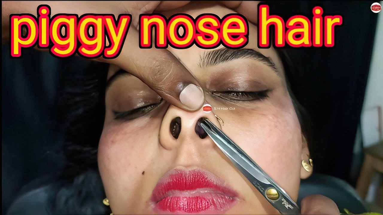 women piggy nose haircut | good nose haircut | beautiful nose hair cut ...