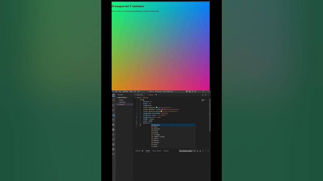 How to create a Awesome Responsive Transparent container using HTML and ...