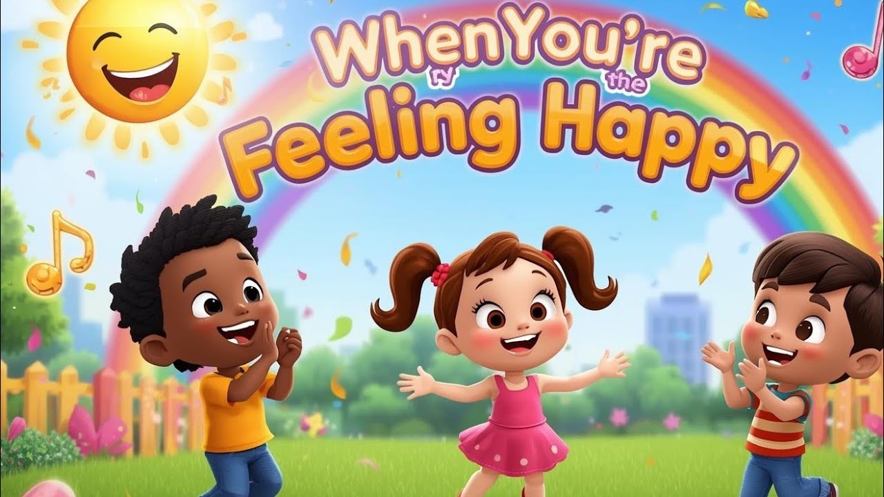 When You’re Feeling Happy 😊 | Fun Action Song for Kids | Clap, Stomp ...