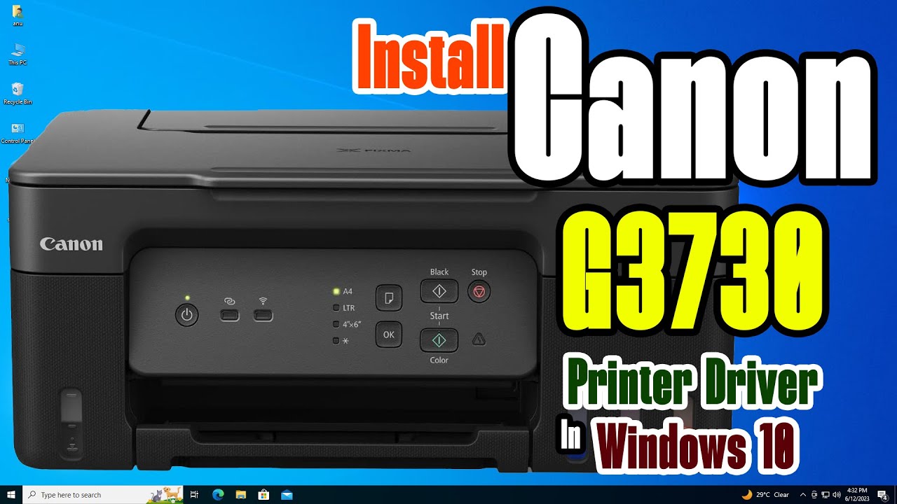 How to Download and Install Canon G3730 Printer Driver in Windows 10 PC ...