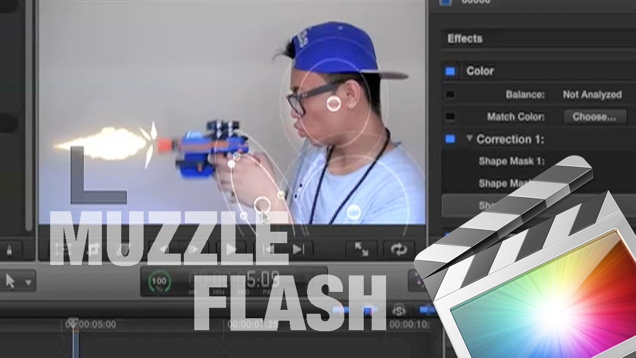 How to Muzzle Flash in Final Cut Pro X - YouTube