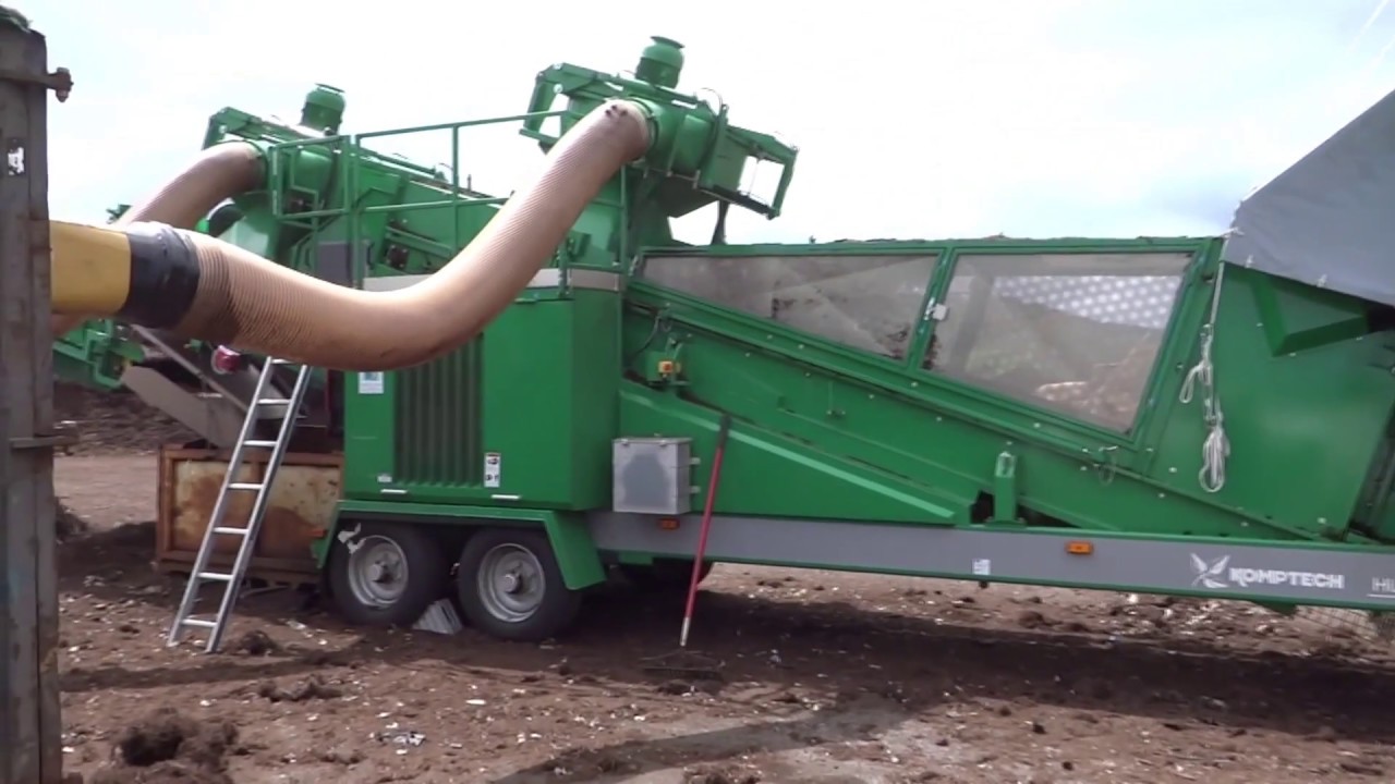 Komptech Hurrikan S Windsifter Separator Removing Plastic Contaminants ...