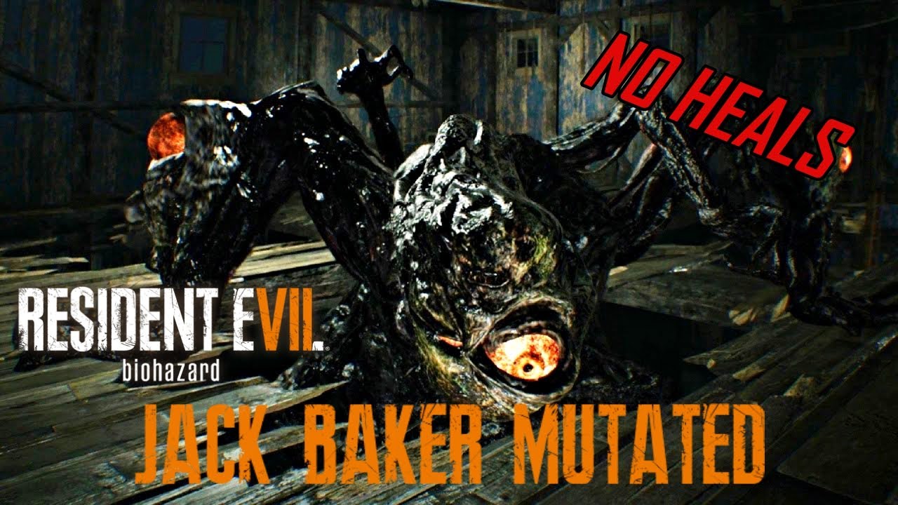 RESIDENT EVIL 7 Mutated Jack Baker BOSS Fight NO HEALS RE7 EASY/NORMAL ...
