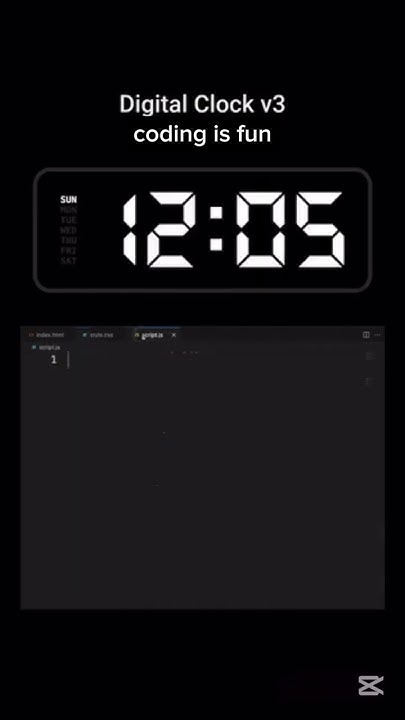 Digital Clock With Html Css And Javascript Youtube