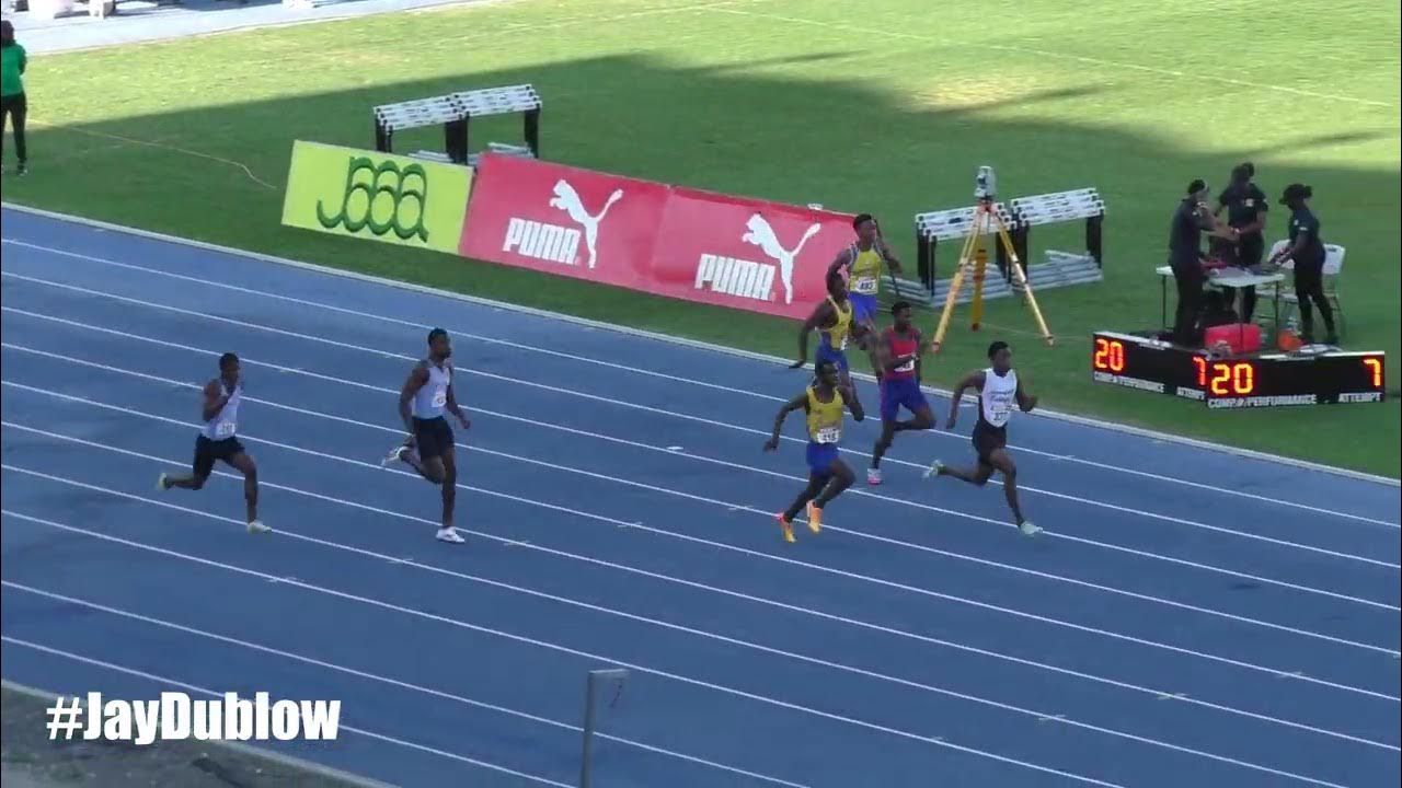Malique Smith Band | Boys 200m U20 FINAL | Jamaica Carifta Trials 2023 - YouTube