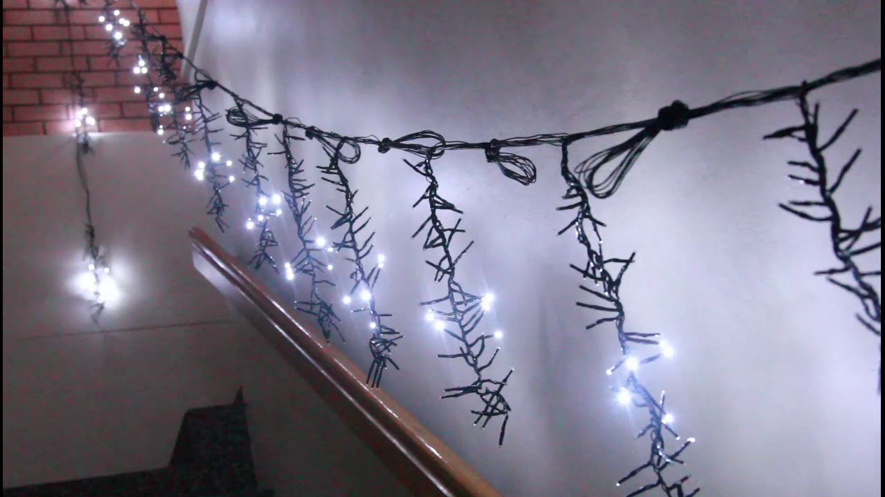 LED White Firecracker Christmas Icicle Lights - YouTube