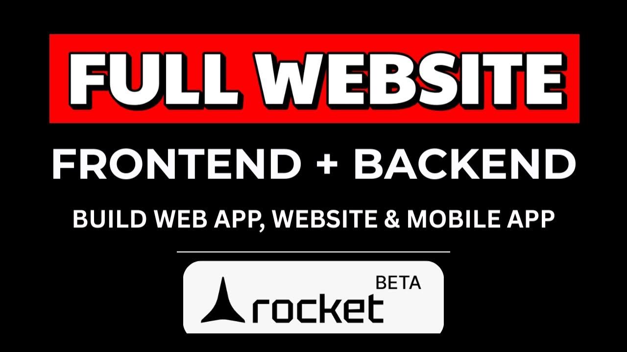 I Built a Frontend + Backend Apps with Just One Prompt – Rocket.new Tutorial (No Code!) - YouTube