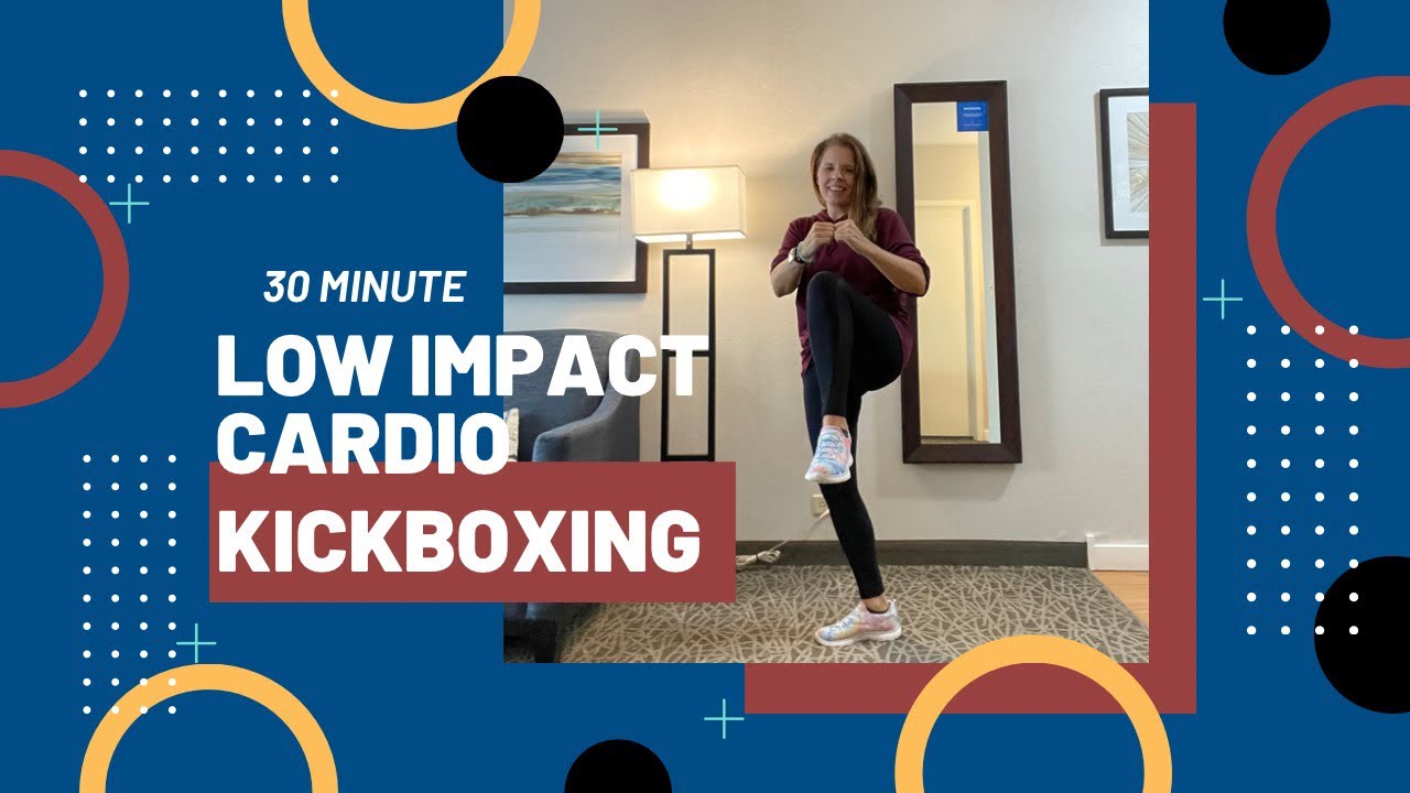 Low impact cardio kickboxing routine - YouTube