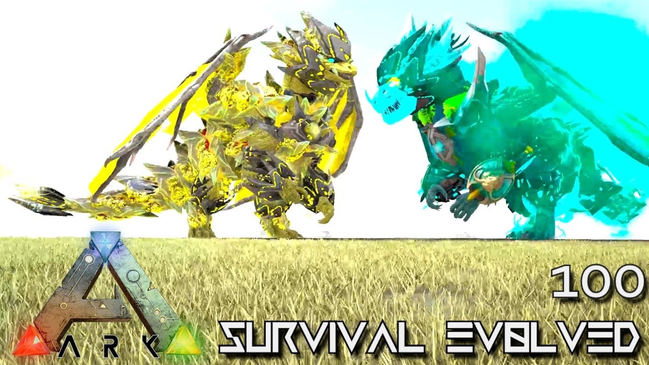 ARK: SURVIVAL EVOLVED - DOUBLE DRAGON EMPEROR & BAHAMUT E100 !!! ( ARK ...