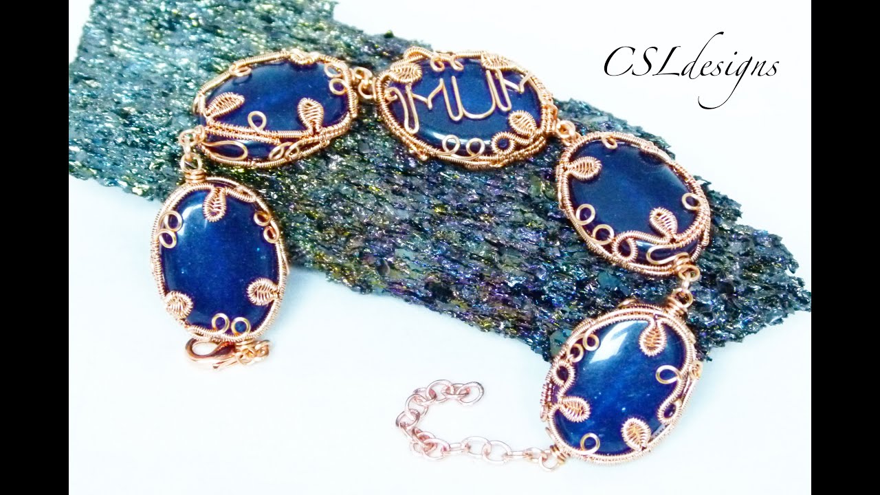 Wirework design gemstone links - YouTube