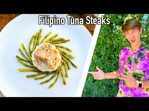 LOCALS Teach American Teenage Boy to Cook FILIPINO TUNA Dish! - YouTube