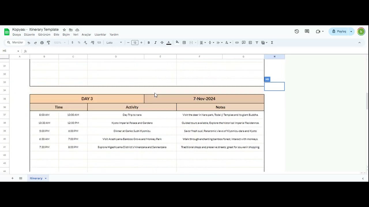 How to Use Itinerary Template - YouTube