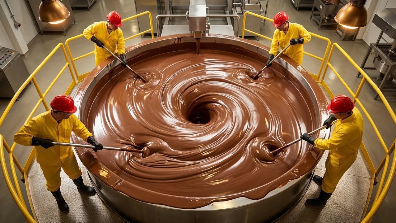How Chocolate Is Made in a Modern Factory (Full Process) - YouTube